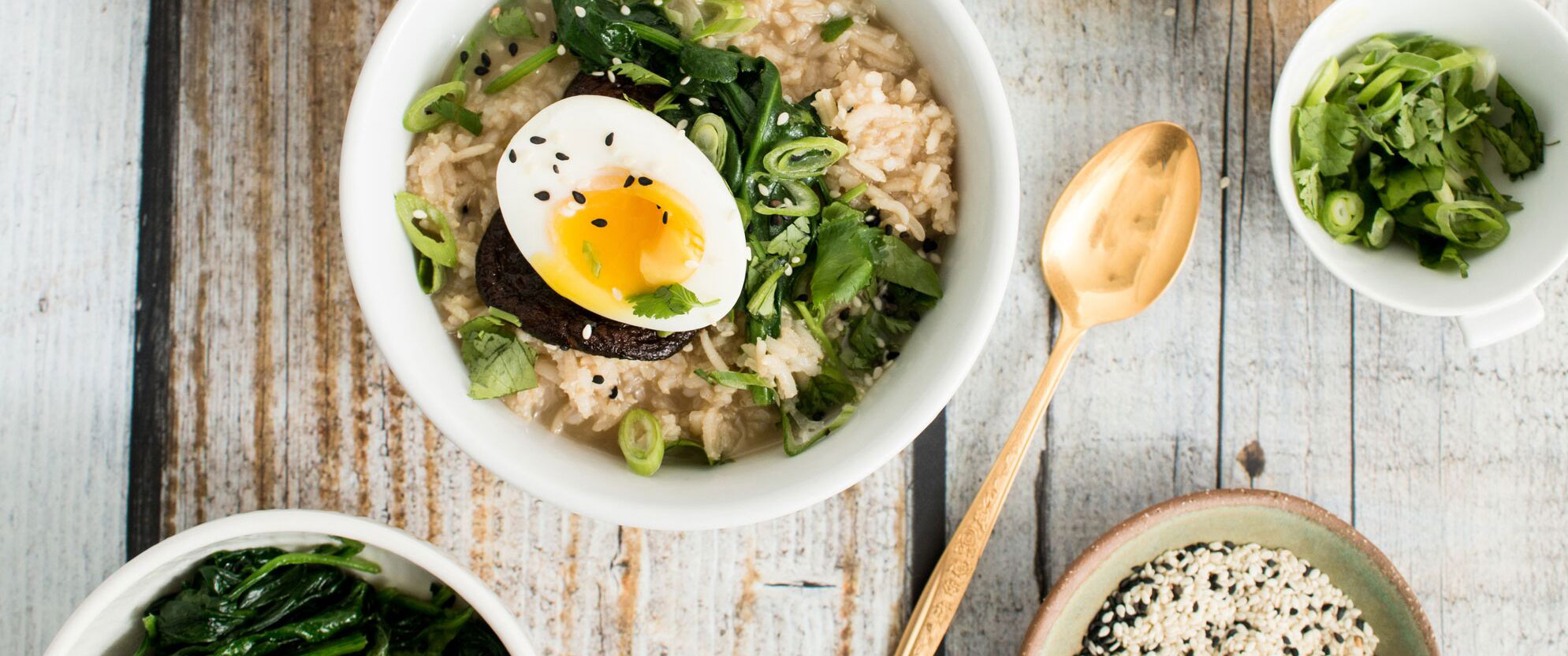 Brown Rice Congee with Shiitake and Egg - ecoLife